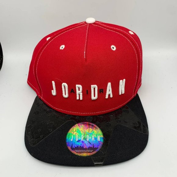 Jordan | Accessories | Air Jordan Red Black Jumpman Hat Snapback Cap ...